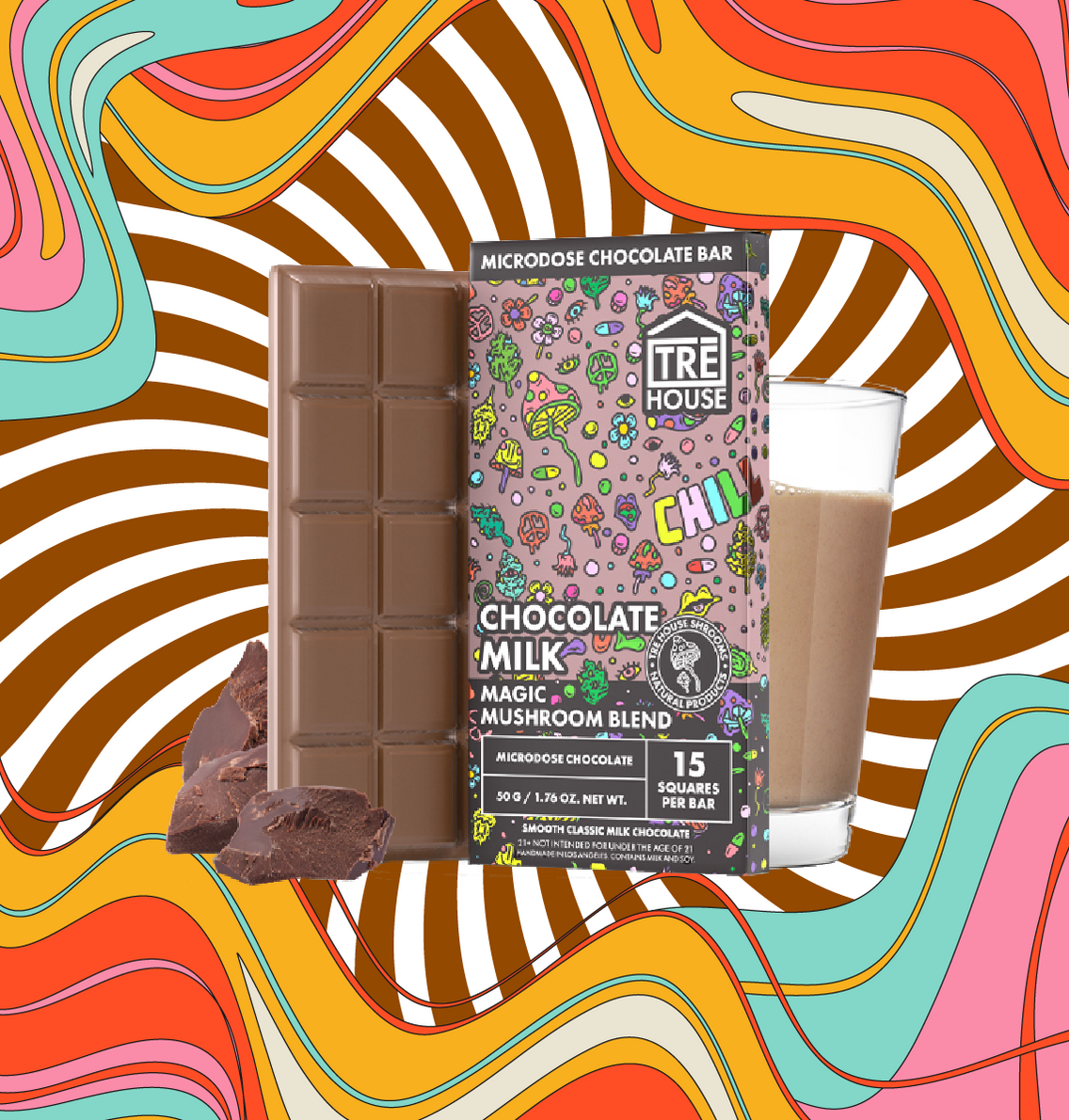 Magic Mushroom Chocolate Bar by TRE House — GodsbeardCult